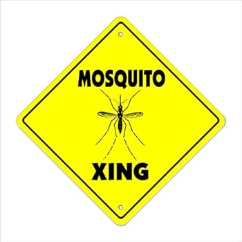 Amazon.com: Humor Mosquito Carrying Man Metal Aluminum Novelty Sign 12 ...