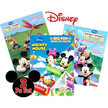 Amazon.com: Mickey Mouse Clubhouse Coloring and Activity Book Set (3 ...