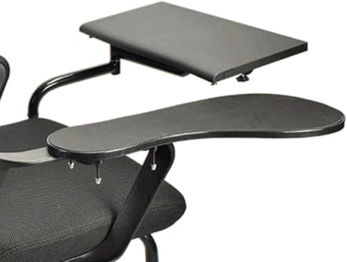 Ergonomic laptop/keyboard/mouse stand/Table Side installed to chair ...