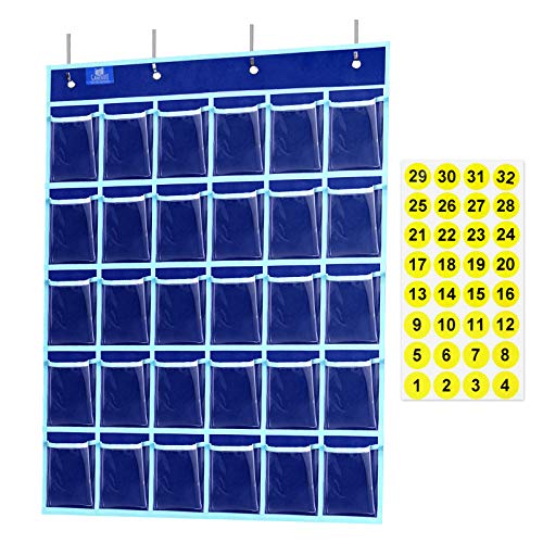 Gamenote Classroom Pocket Chart for Cell Phones Holder with Number ...