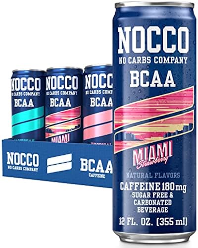 NOCCO BCAA Energy Drink Summer Variety Pack - 12 Fl Oz, Pack of 12 ...