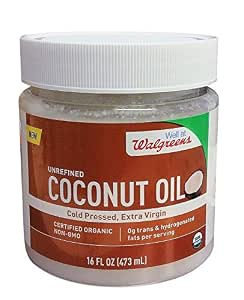 Amazon.com : Walgreens - Cold Pressed Extra Virgin Coconut Oil, 16 ...