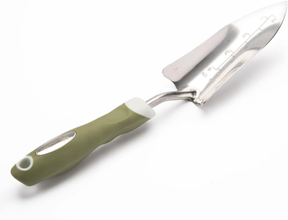 Amazon.com : Worth Garden Stainless Steel Hand Transplanter Tool with ...