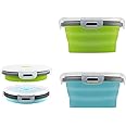 Amazon.com: 2 Pcs Collapsible Bowls with Lids, Foldable Meal Prep ...