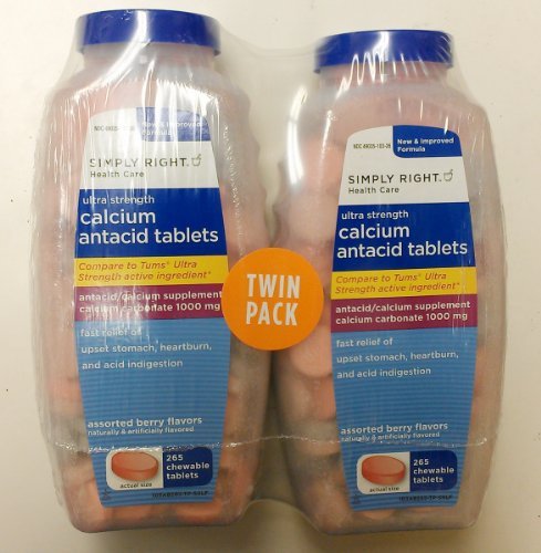 Buy Simply Right Ultra Strength Calcium Ant Chewable s - 265 ct, 2 pk ...