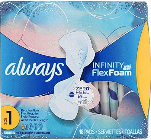Always Pads Size 1 Infinity With Flex Foam 18 Count (Pack of 3) price ...