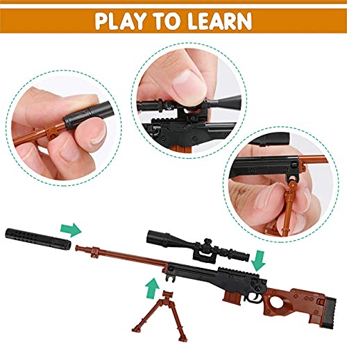 12 Pack Miniature Toy Machine Gun Plastic Model Replicas - 1:6 Scale ...