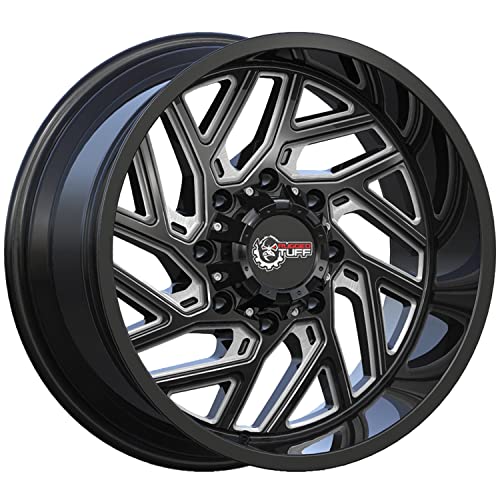 Rugged TUFF RT828 Wheels Rims Gloss Black Milled Accent Finish (8x170 ...