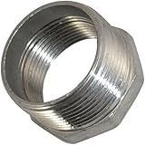 Amazon.com: 1-1/2" Male x 1-1/4" Female Thread Reducer Bushing Pipe Fitting, Adapter, Stainless ...