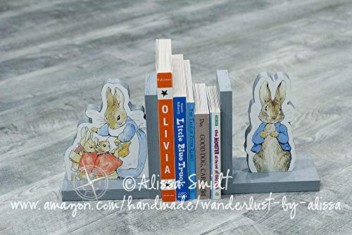 Buy Peter Rabbit/Beatrix Potter Wooden Bookends - Custom Created ...