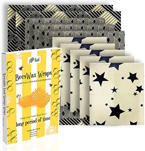 سعر Ilsli Reusable Beeswax Wrap for food Assorted 10 Pack | Eco-Friendly Sustainable Food Wrap ...