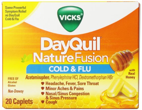 Vicks Nature Fusion Cold and Flu Multi-Symptom Relief Caplets, Real ...