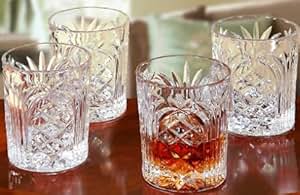Amazon.com | Fifth Avenue Crystal Wellington Old Fashioned Glasses, Set ...