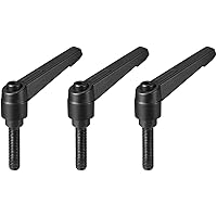 Amazon.com: uxcell M8 x 32mm Handle Adjustable Clamping Lever Thread Push Button Ratchet Male ...