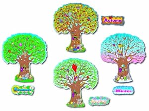 Amazon.com : Carson Dellosa Four Seasons Trees Bulletin Board Set (3214 ...