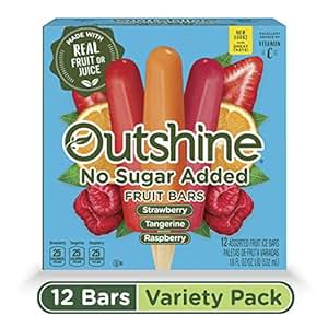 OUTSHINE No Sugar Added Strawberry, Tangerine & Raspberry Frozen Fruit ...
