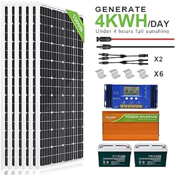 Amazon.com : 135 Amp 4000 Watt Peak Power Solar Generator : Solar ...