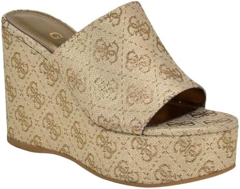 Guess Women's YENISE Wedge Sandal, Gold 710, 6 price in Saudi Arabia ...