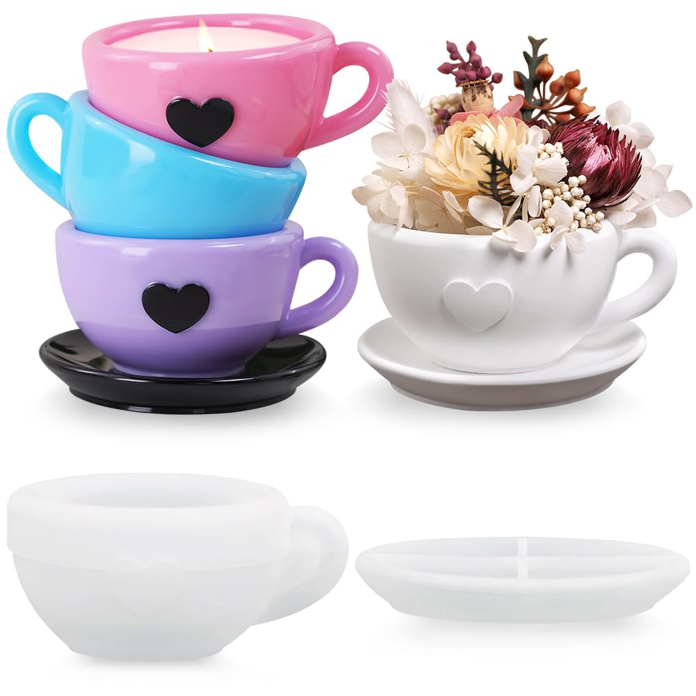 Coffee Mug Epoxy Resin Molds Cute Mug Silicone Molds Small Tea Cup ...