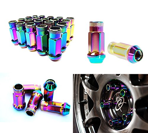 Buy iJDMTOY JDM Neo Chrome 20 Pcs M12 x 1.5MM Wheel Rim Lug Nuts For ...