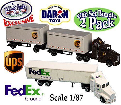 Daron Die-cast UPS (United Parcel Service) & FedEx Ground Tractor ...