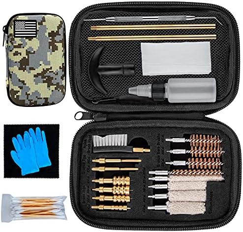 klola 9mm Gun Cleaning Kit with Camouflage Zippered Case, Pistol ...