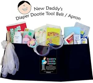 Amazon.com : New Daddy's Diaper Dootie Tool Belt Apron in Black ...