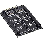 Amazon.com: cablecc Dual NGFF B+M Key M.2 SSD Card JOBD Raid0 Span Bridge to 2.5inch SATA Combo ...