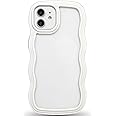 Amazon.com: UEEBAI Wave Frame Clear Case for iPhone 11 6.1 inch, Curly Clear Phone Case, Cute ...