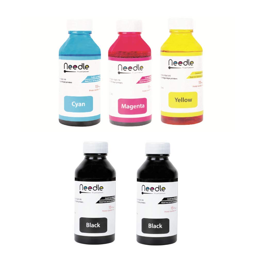 Needle 5x100 ml Inkjet Ink Refill Combo Pack Compatible: Amazon.in ...