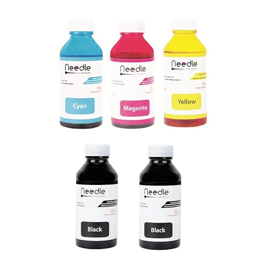 Needle 5x100 ml Inkjet Ink Refill Combo Pack Compatible: Amazon.in ...