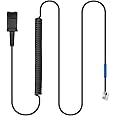 Amazon.com: U10 Headset Adapter RJ9 to QD Cable for Plantronics Quick ...