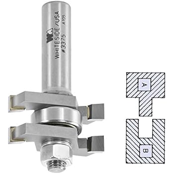 Whiteside Router Bits 3373 Straight Tongue and Groove Set with 1-1/4 ...