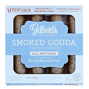 Gilbert's Craft Sausages Smoked Gouda Chicken Sausage, 10 Ounce: Amazon ...
