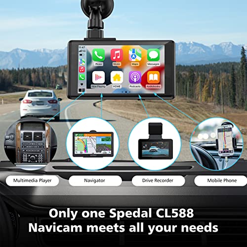 Spedal All-in-one NaviCam - Dash Cam with Navigation, Compatible with ...
