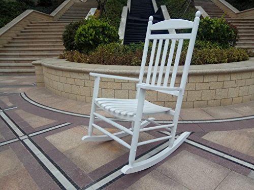 Rocking Rocker-A040WT White Porch Rocker/Rocking Chair -Easy to ...
