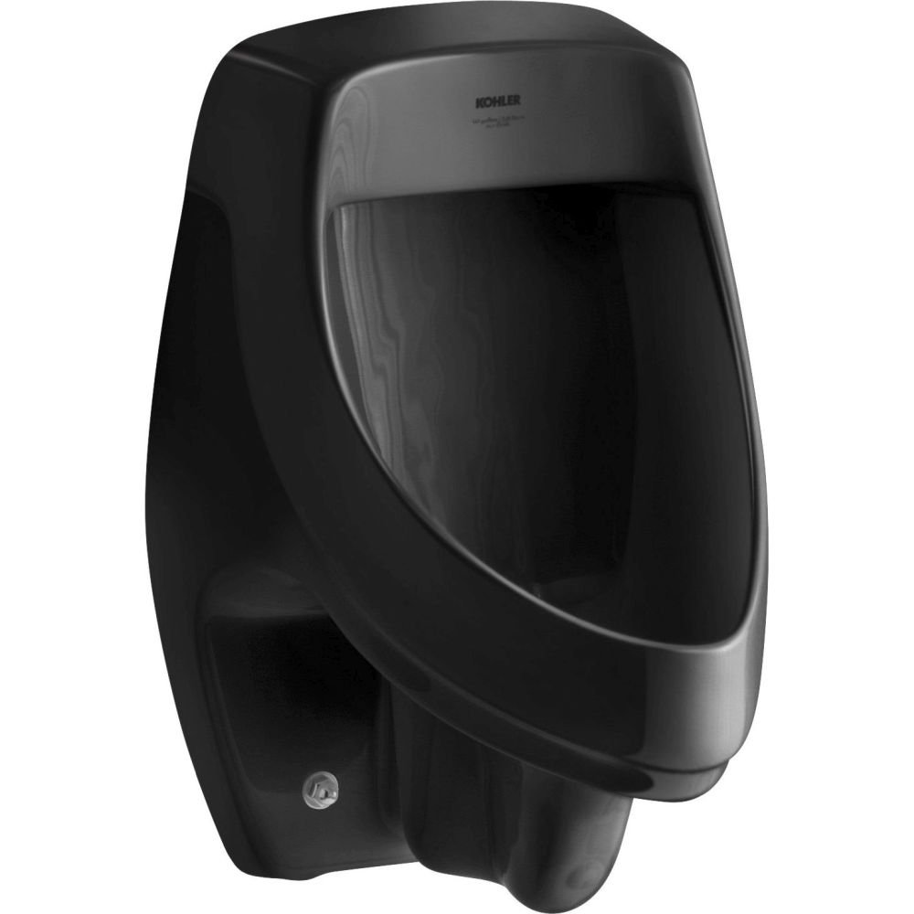 Kohler K-5016-ER-7 Dexter Elongated Urinal with Rear Spud, Black Black ...