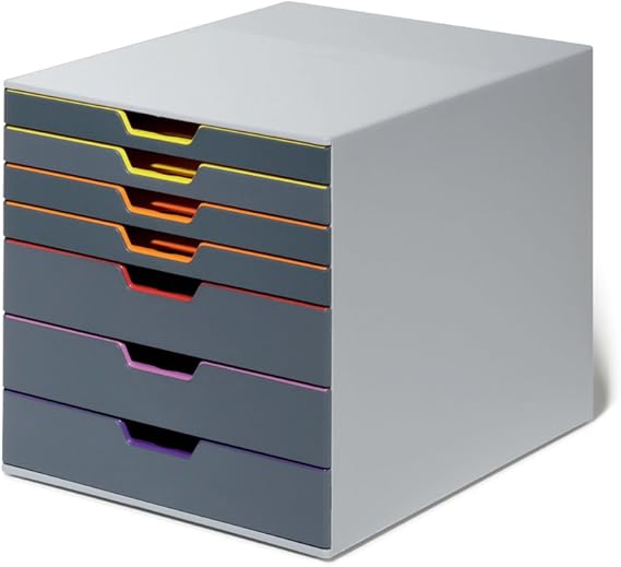 Durable 760727 - Varicolor 7, Cassettiera con 7 Cassetti Colorati ...