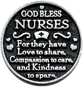 Amazon.com: Nurse Pocket Token ~ 1 Inch Token Engraved GOD Bless Nurses ...