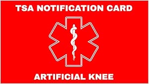 Amazon.com : Artificial Knee TSA Notification Wallet Air Travel Card ...
