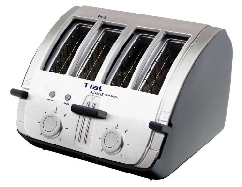 T-fal TT7461 Avante Deluxe 4-Slice Toaster with Bagel Function, Black ...