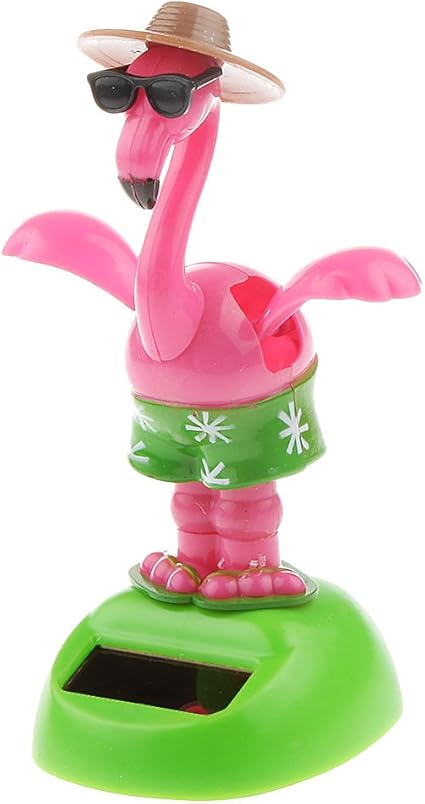 YGMONER Flapping Wings Flamingo Solar Powered Shaking Toy (Flamingo A ...