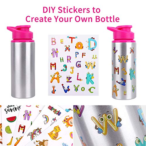 FiGoal Make Your Own Bottle with Assorted Designs Stickers DIY Decorate ...