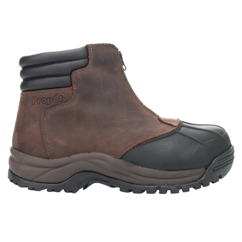 Propét Men's Blizzard Work Waterproof Boots, Brown/Black, 9 X-Wide US ...