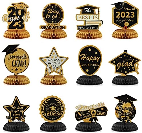 12PCS Class of 2023 Graduation Party Decorations 2023 Congrats Grad ...