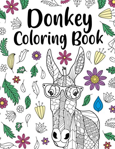 Amazon.com: Donkey Coloring Book: A Cute Adult Coloring Books for ...