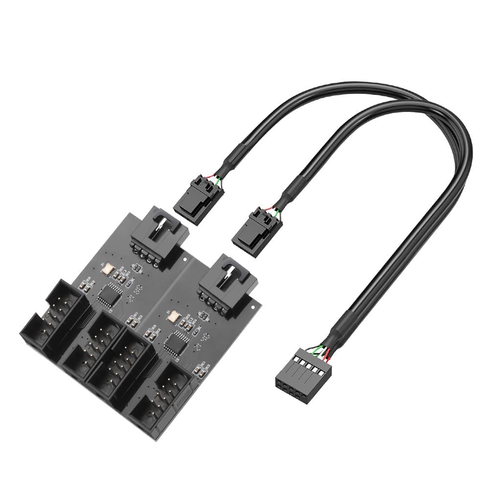 Mua KARTOMAN 9pin internal USB 2.0 Header Splitter for pc motherboard ...