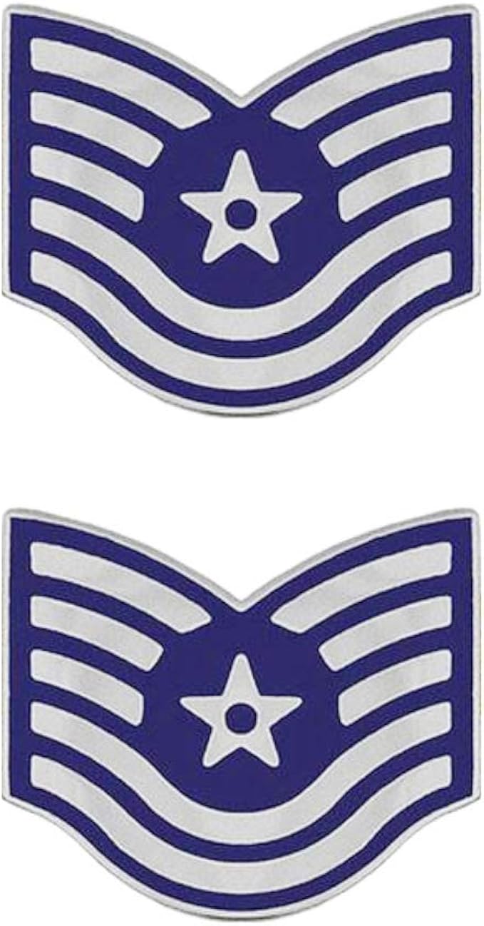 Amazon.com: US Air Force Technical Sergeant Enameled Brite Metal Rank ...
