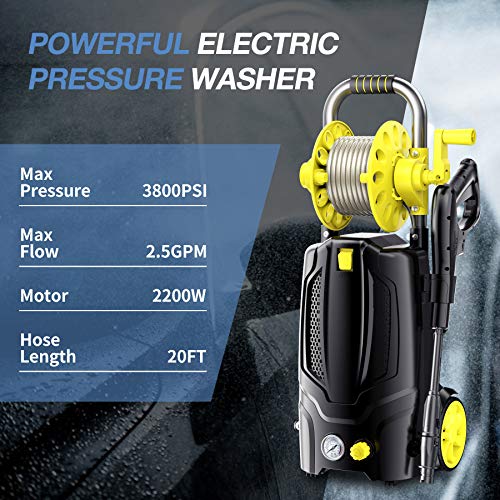 Electric Pressure Washer 3500 PSI 2.5GPM Adjustable Electric Power ...