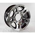 Amazon.com: 16 x 6 Aluminum Sendel T03 Trailer Wheel with Black Inlay 8 ...
